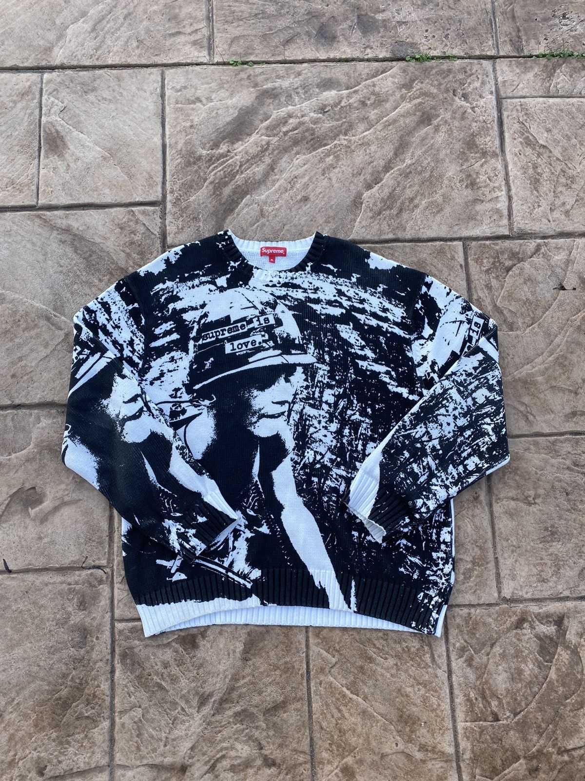 Supreme Supreme FW19 supreme is love sweater white XL The Smiths | Grailed