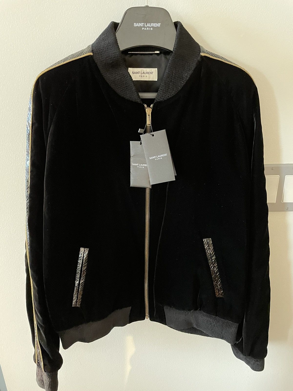 Saint Laurent Paris $4,000 Value Super Limited Runway Velvet Python ...