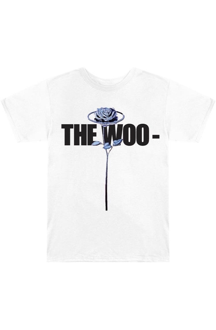Vlone New Vlone Pop Smoke Blue Rose The Woo Tee White Medium | Grailed