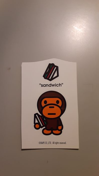 Bape Baby Milo "sandwich" sticker | Grailed