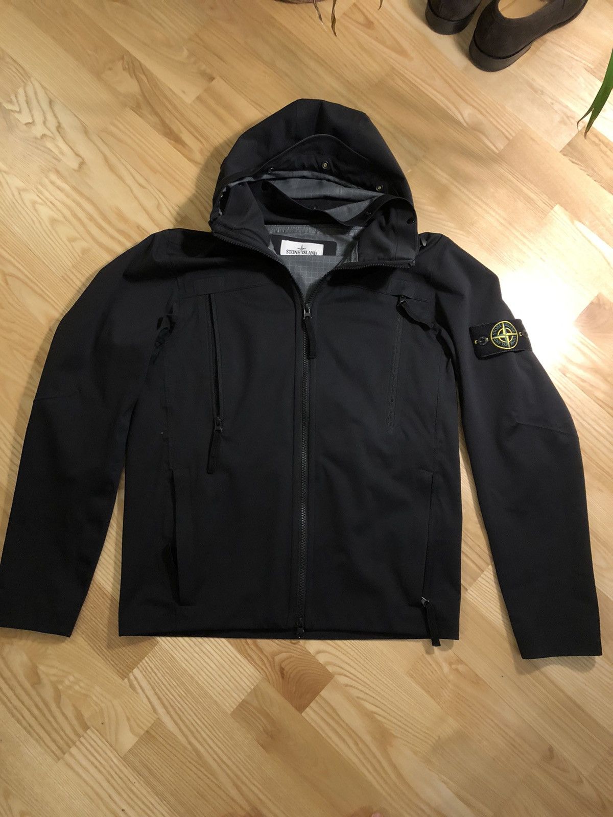Stone Island Light Soft Shell Grid Two Way Jacket | Grailed
