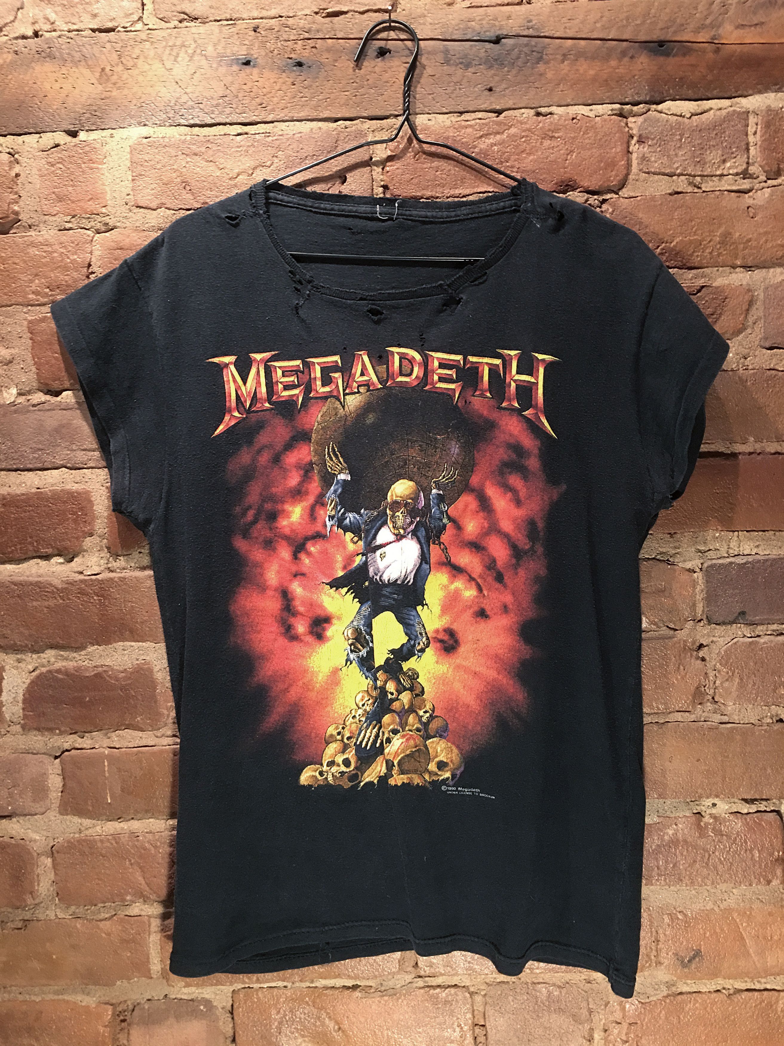 Band Tees × Tour Tee × Vintage Vintage 1990 Megadeth Tour Tee | Grailed