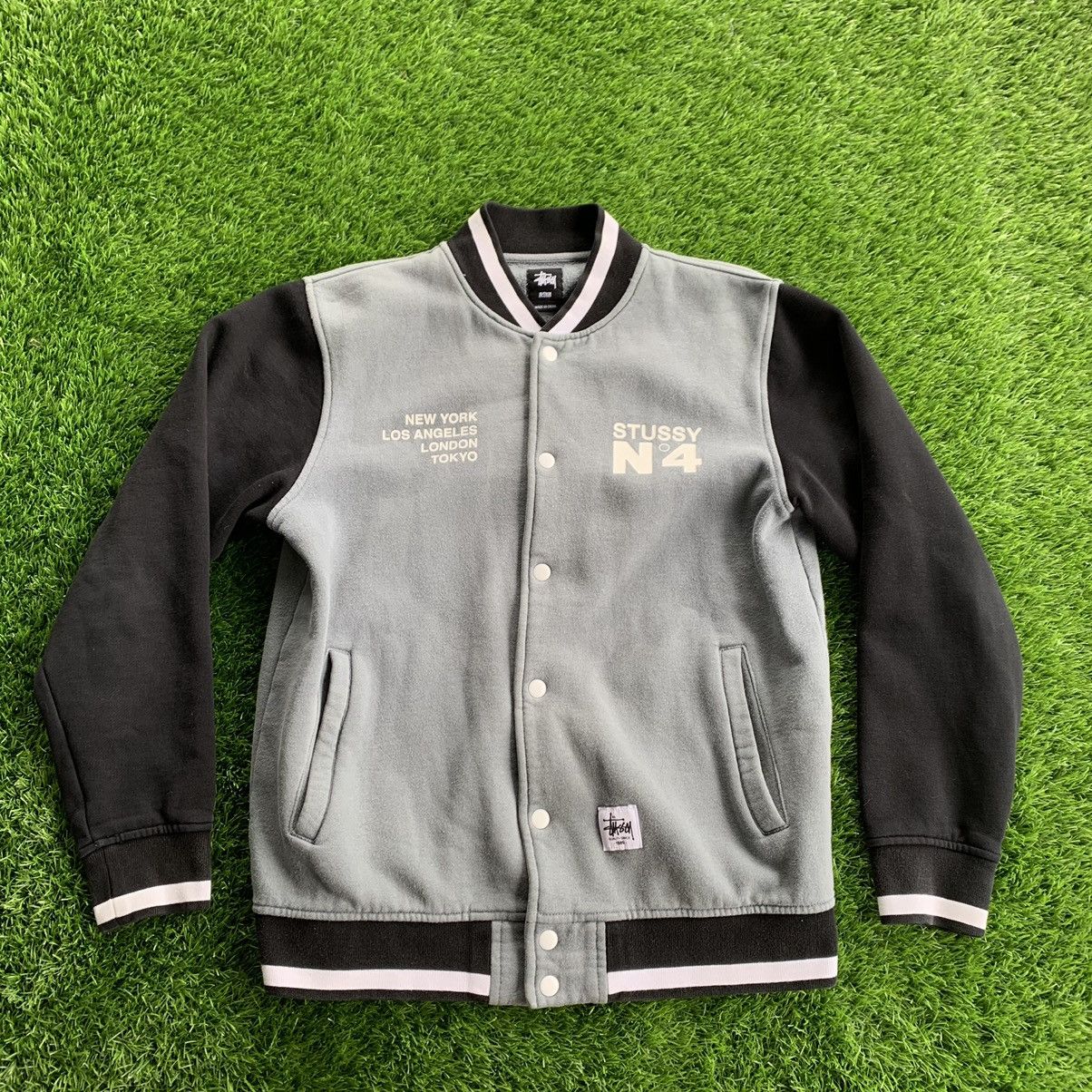 Stussy Stussy Grey Varsity Jacket Medium | Grailed