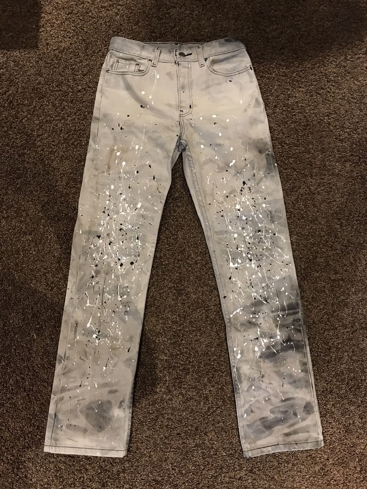 Custom Custom Paint Splatter Vintage Style Denim | Grailed