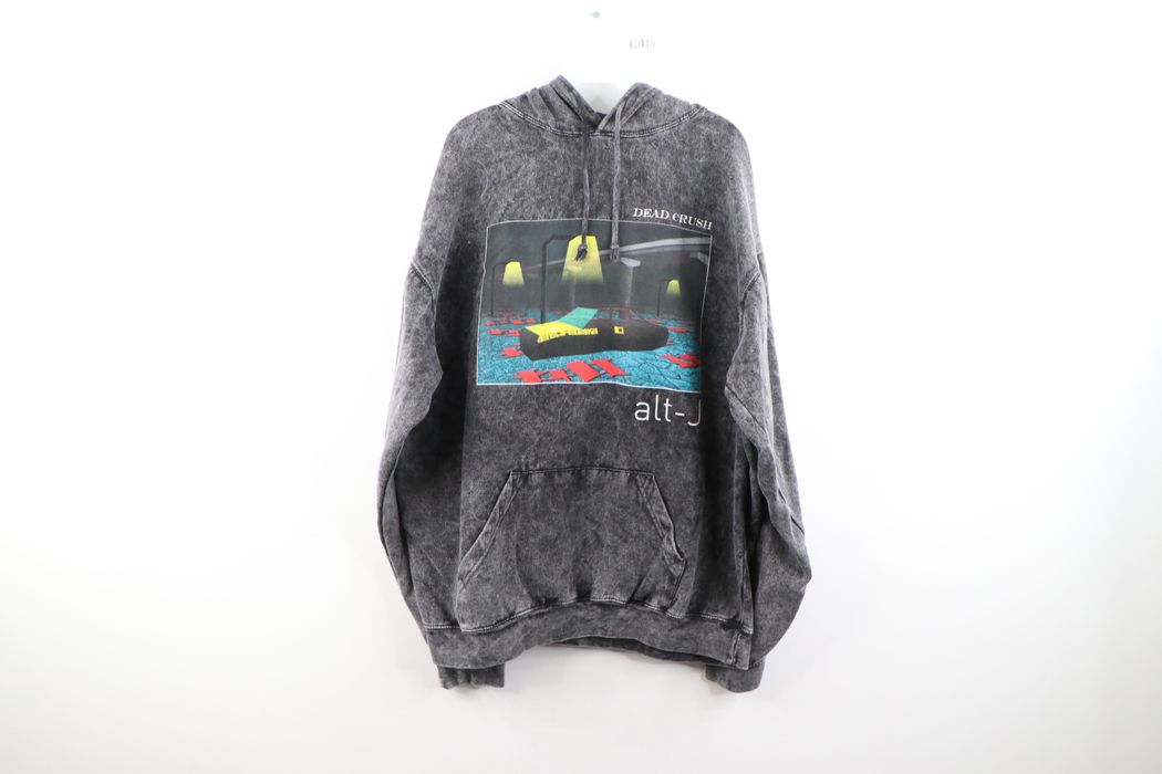 Vintage Alt-J Deadcrush Acid Wash Official Band Indie Rock Hoodie | Grailed