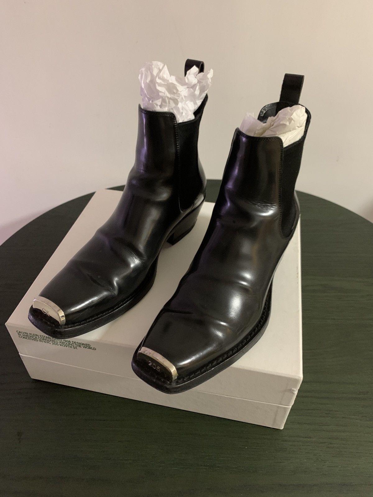 Raf Simons Rare ck205w39nyc Calvin Klein ck boot boots leather 41 8.5 ...