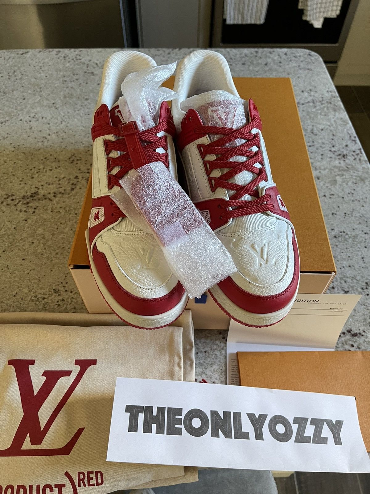 Louis Vuitton Louis Vuitton LV Trainer Sneaker Product Red LV 8 US 9 ...