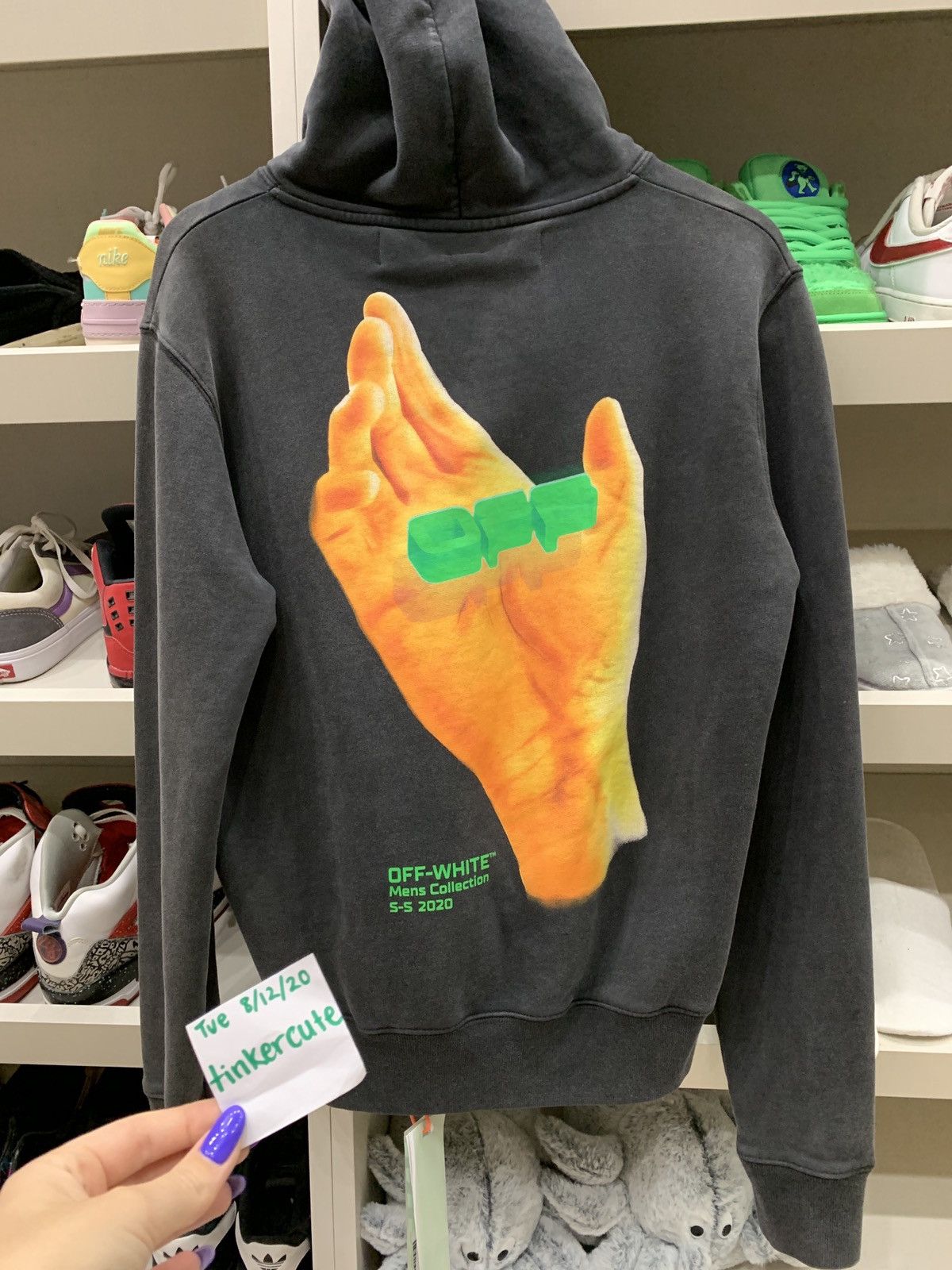 Off-White Off-White Hand Logo Print Hoodie | Grailed