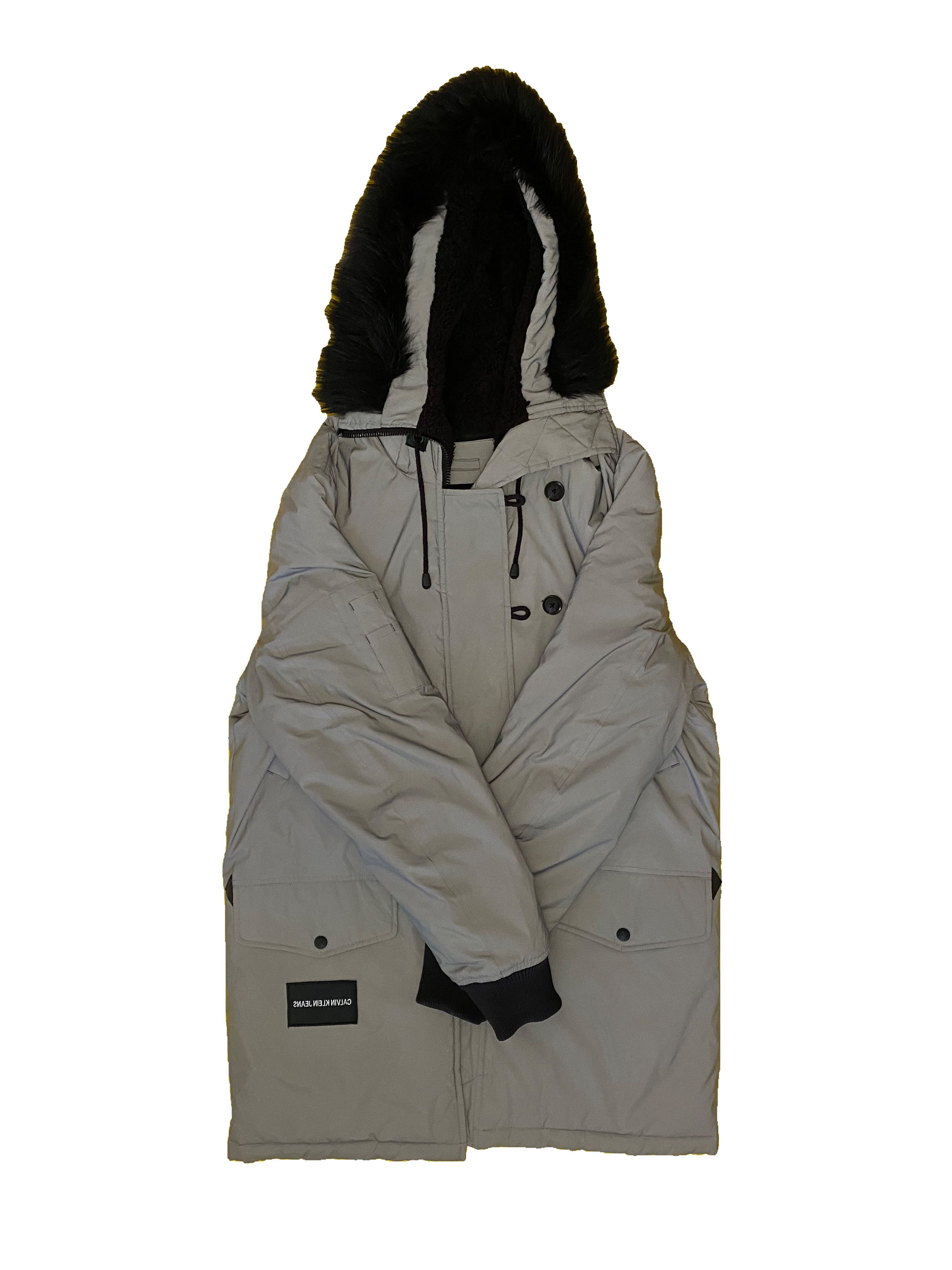 Calvin klein reflective parka store