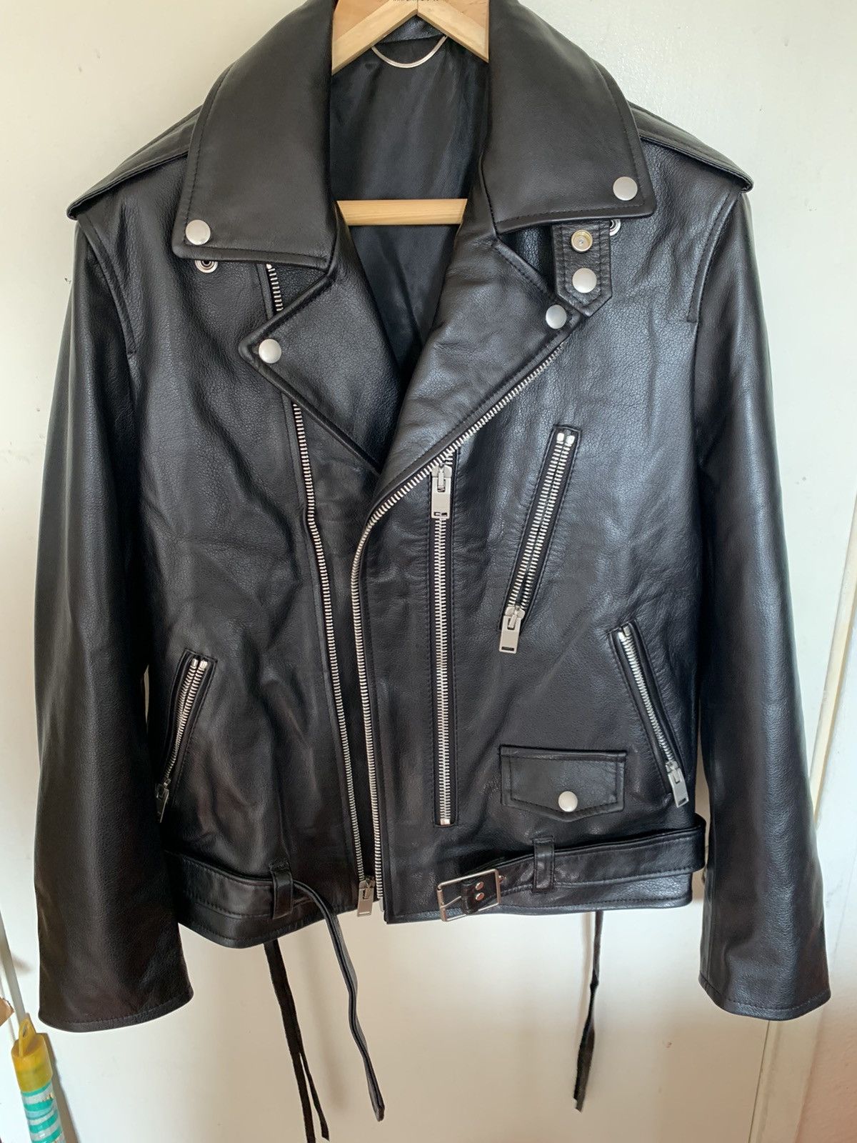 Homemade Men leather jacket bespoke size 50 L17 | Grailed