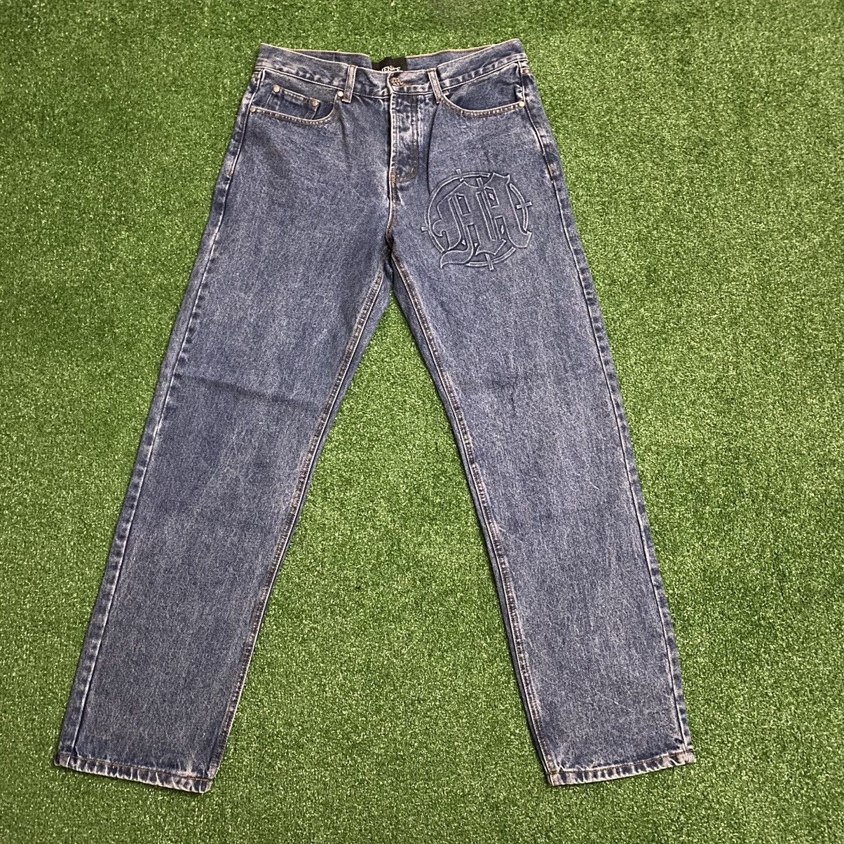 Menace Menace Los Angeles Embossed Logo Denim | Grailed