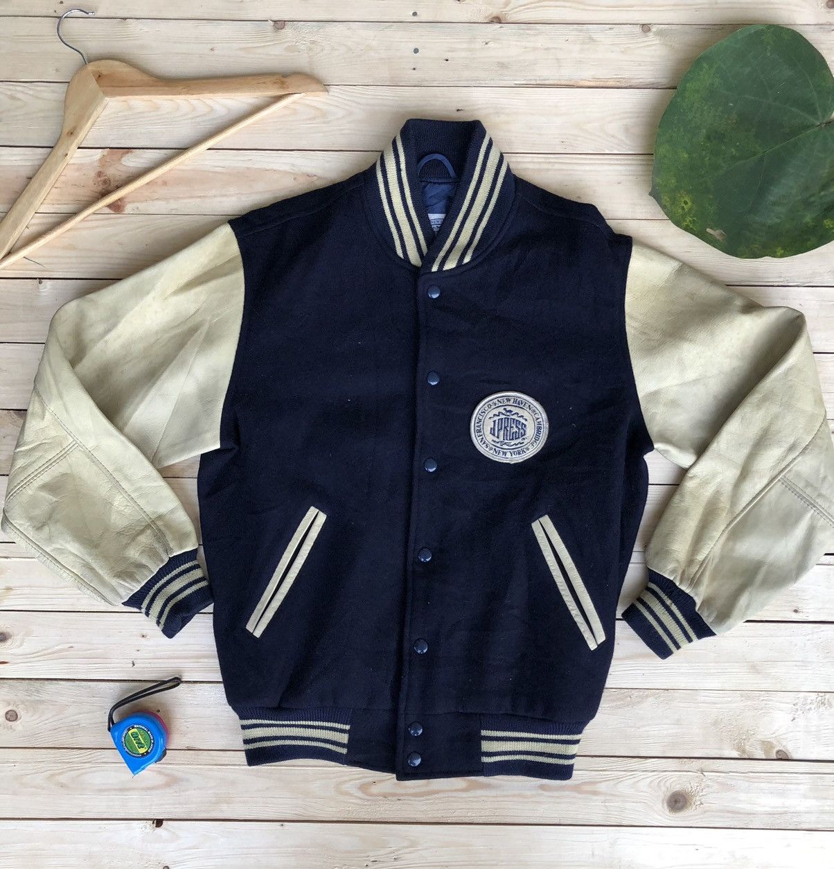 J. Press × Varsity Jacket × Vintage Vintage j.press wool / leather ...