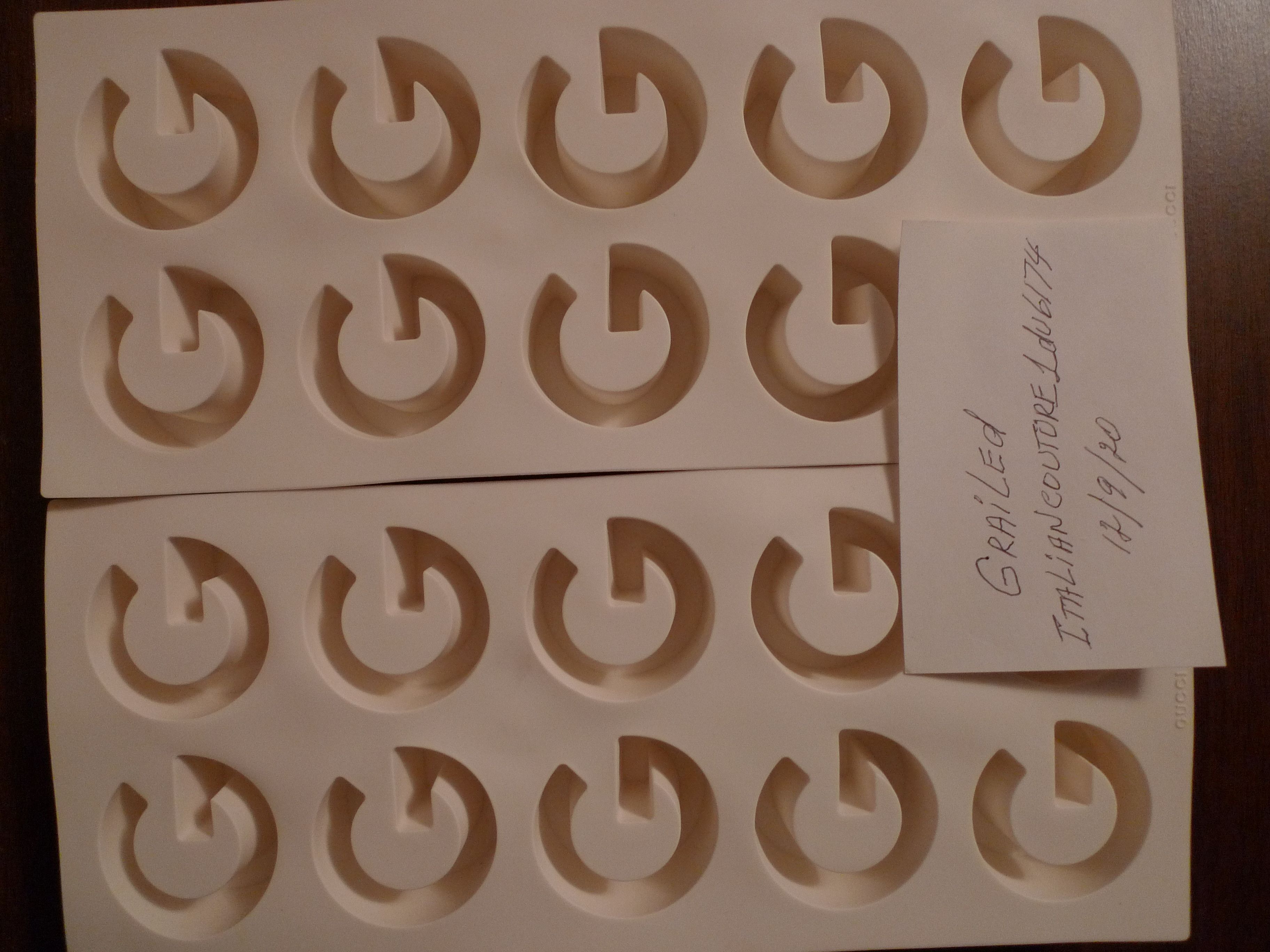 Gucci GUCCI SIGNATURE "G"'s ICE CUBES SET OF TWO RUBBER TRAYS | Grailed