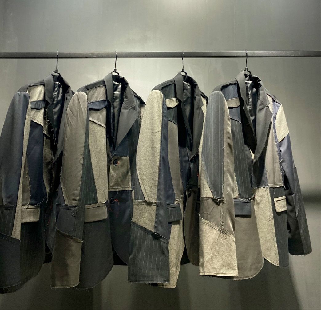 Vintage Custom retro patchwork irregular Asymmetry blazer jackets | Grailed