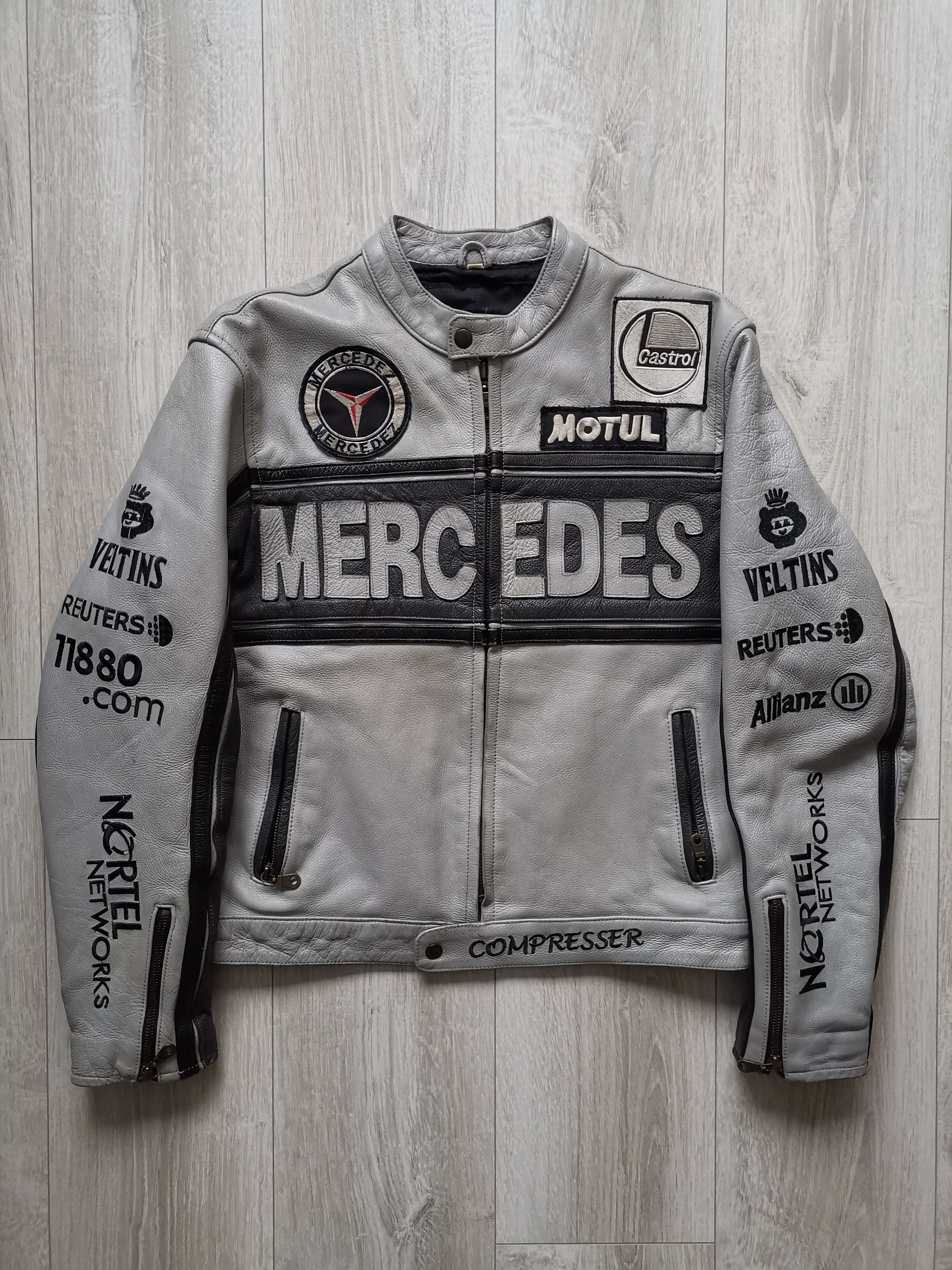 Vintage 🔥Vintage MERCEDES leather racing jacket | Grailed
