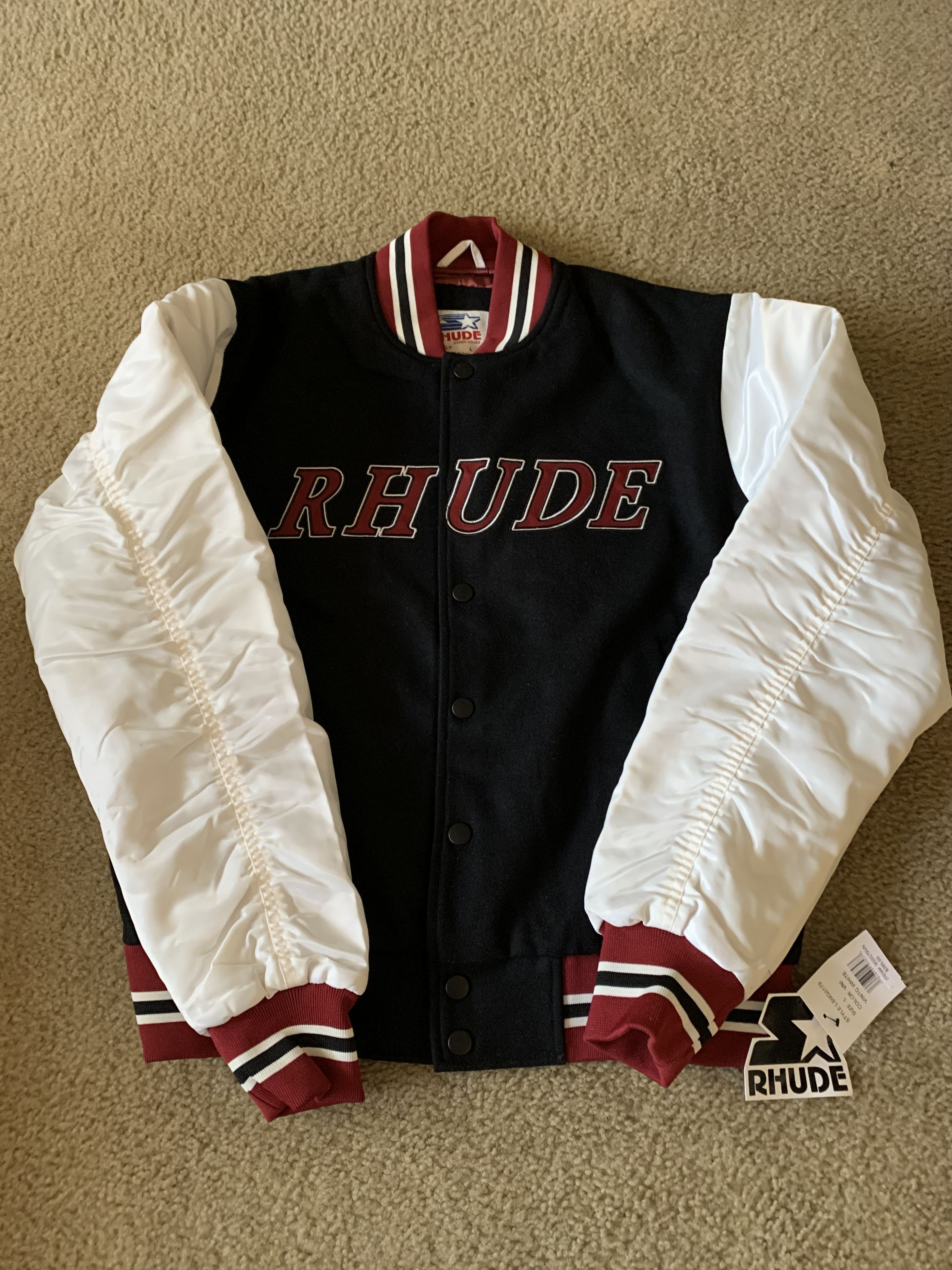 Rhude Rhude x Starter Varsity Jacket | Grailed