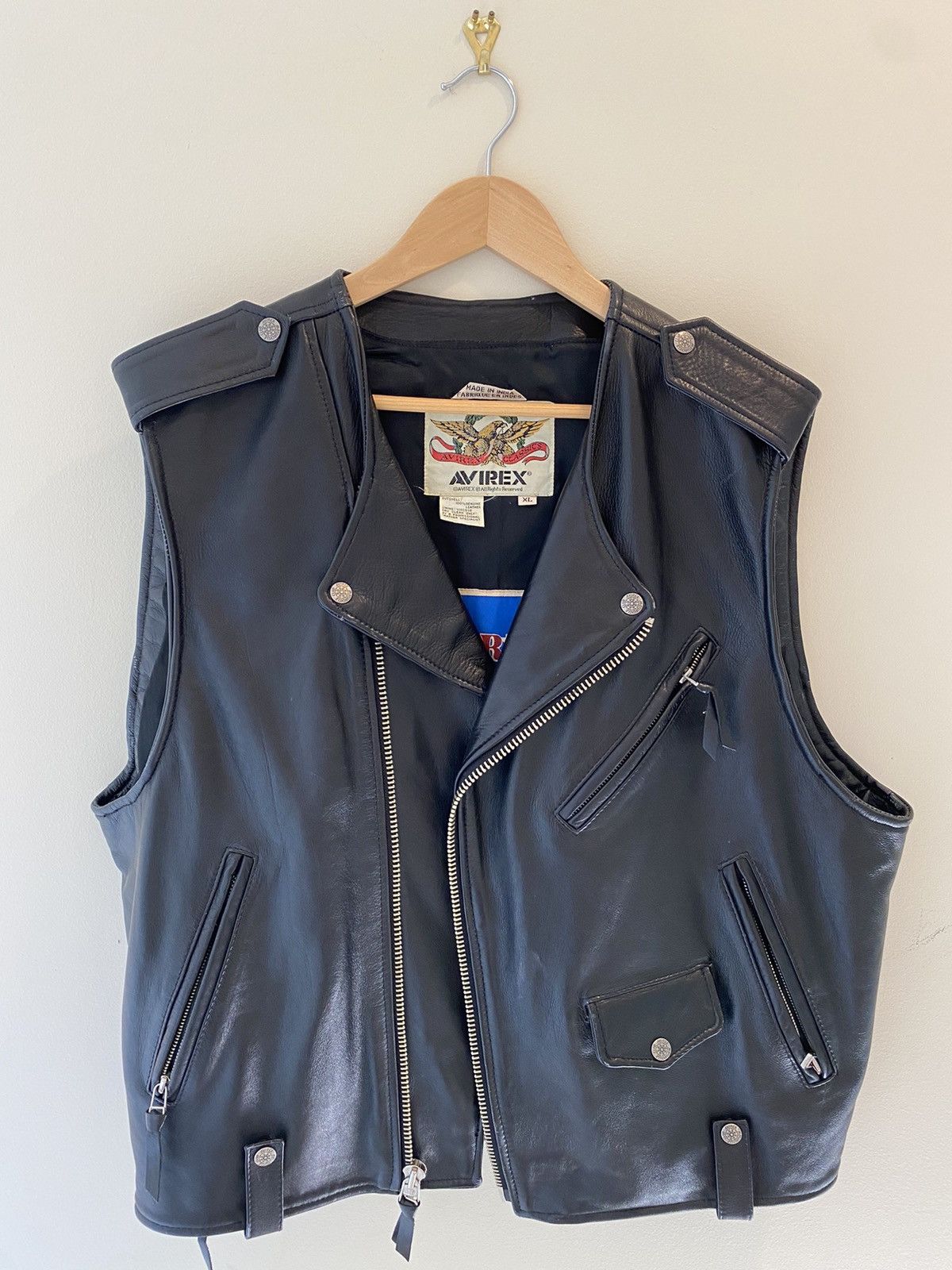 Avirex Vintage Avirex Leather Vest | Grailed