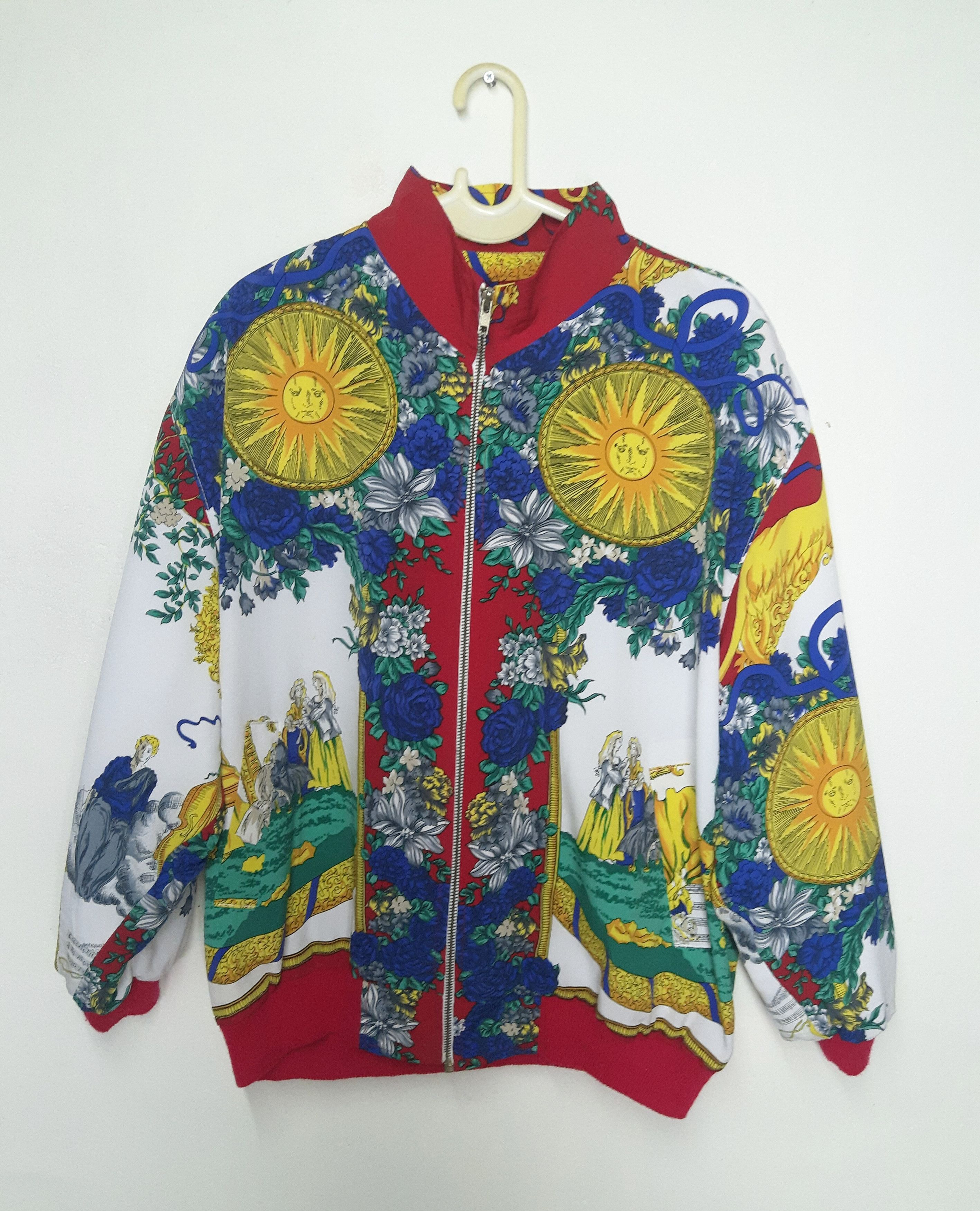 Vintage VINTAGE MOZART BAROQUE ROYALTY SWAG RAINBOW BOMBER JACKET | Grailed