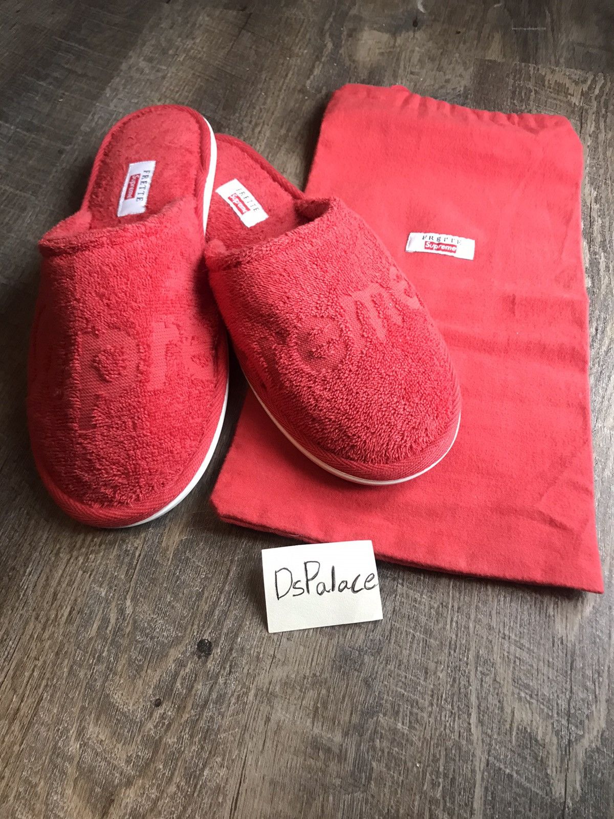 Supreme Supreme Frette Slippers Red 10-12 | Grailed