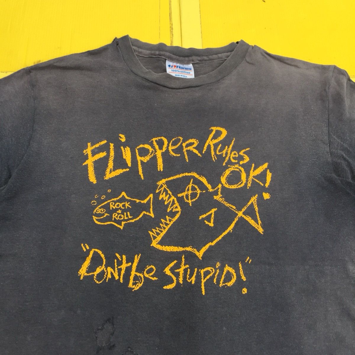 Band Tees × Vintage RARE🔥 Distressed Vintage 1984 Flipper Punk Band Tee ...