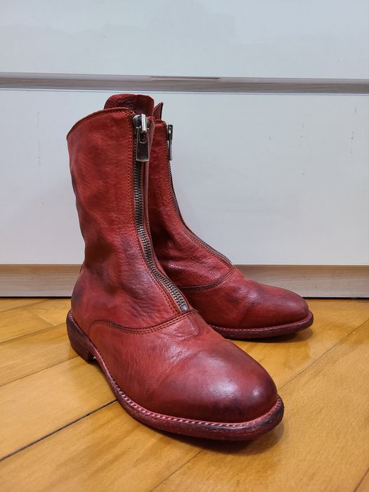 Guidi Guidi 310 Blood Red Front Zip Boots | Grailed
