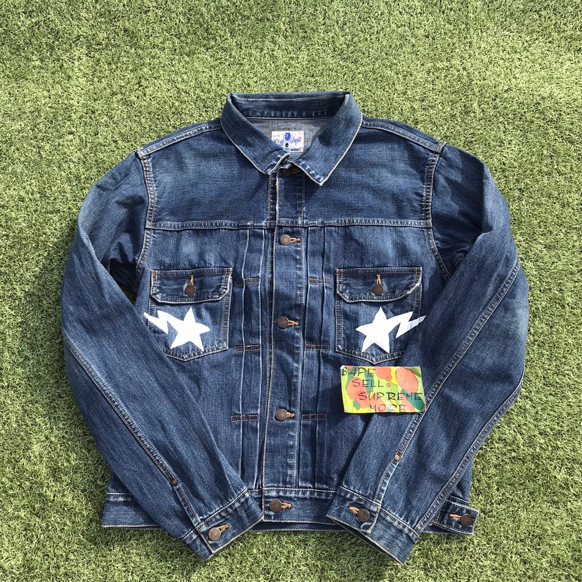 Bape BAPE Sta Print denim Jacket | Grailed