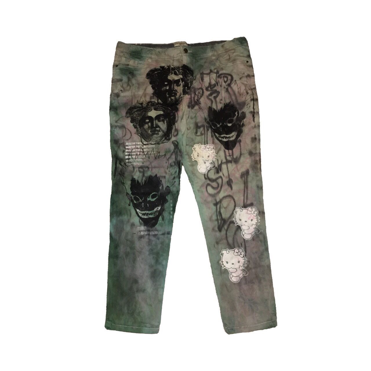 Custom Irritated Studio x Death Note Ryuk Anime Custom Jeans | Grailed