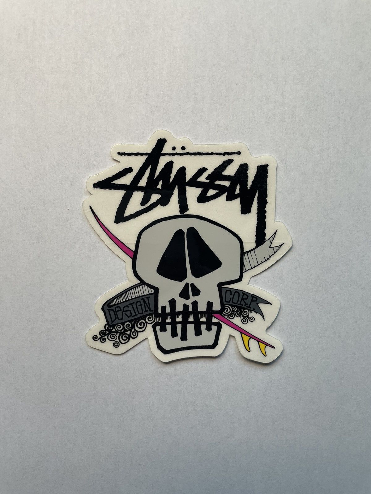 Stussy Stüssy Skull Surf Sticker | Grailed