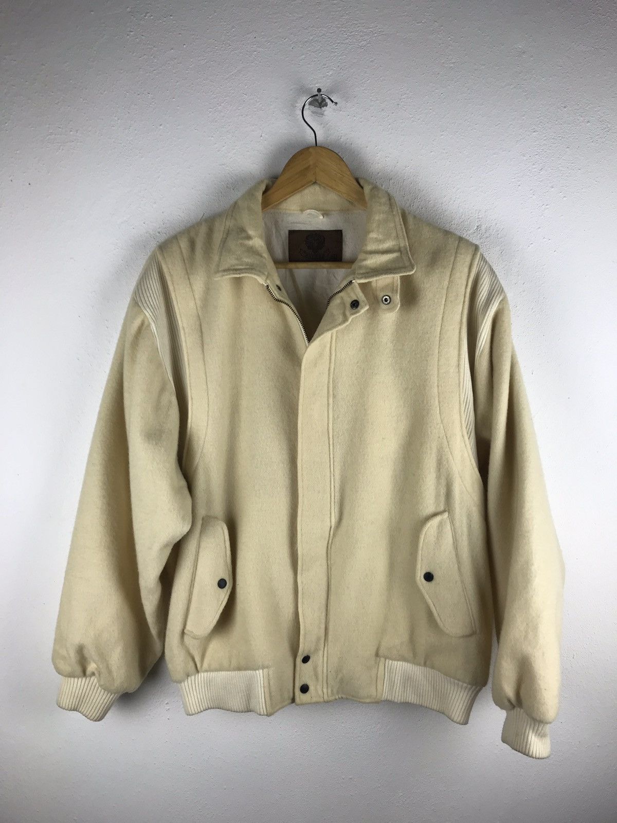 Vintage EXCEED WOOL BOMBER STYLE VINTAGE JACKET MADE IN JAPAN | Grailed