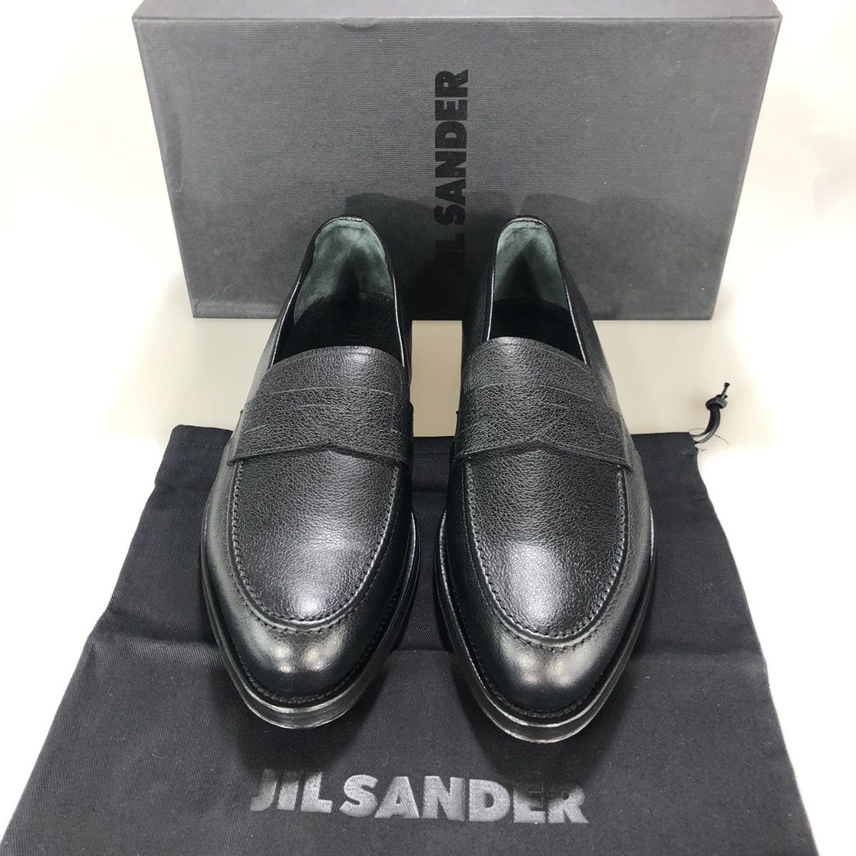 Raf Simons jil sander x raf simons loafer nero grain calf curve toe new ...