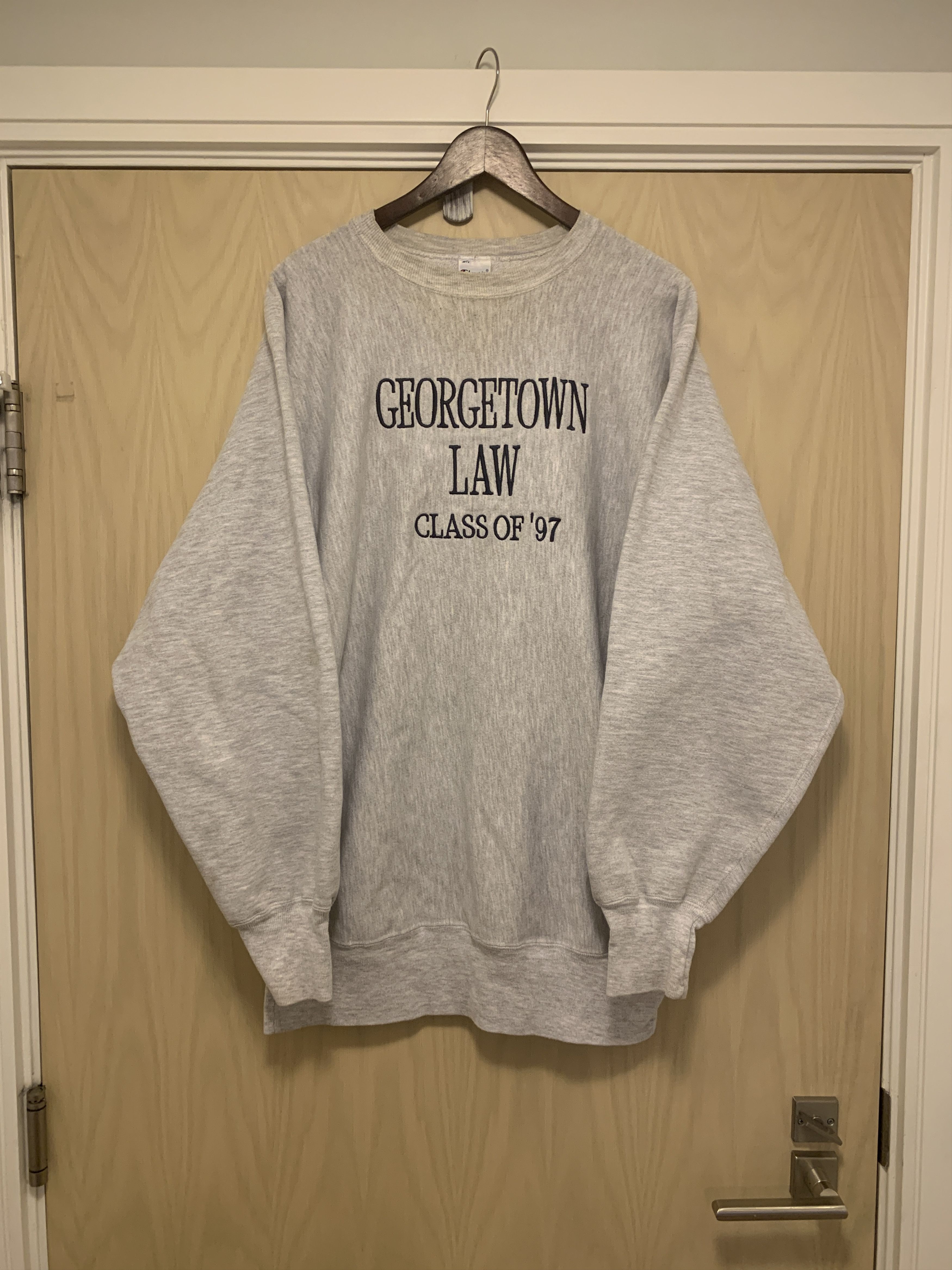 Vintage 1997 Georgetown Class Of Law Crew Sweatshirt Champion | Grailed