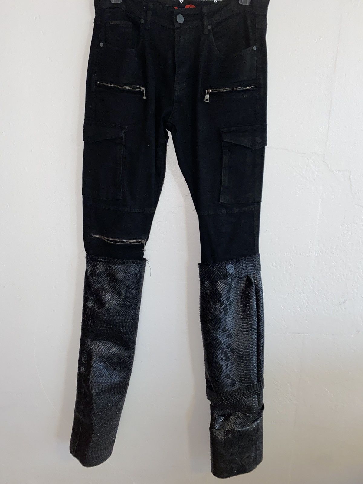 Vintage Custom made jeans x extendo snakeskin legs | Grailed