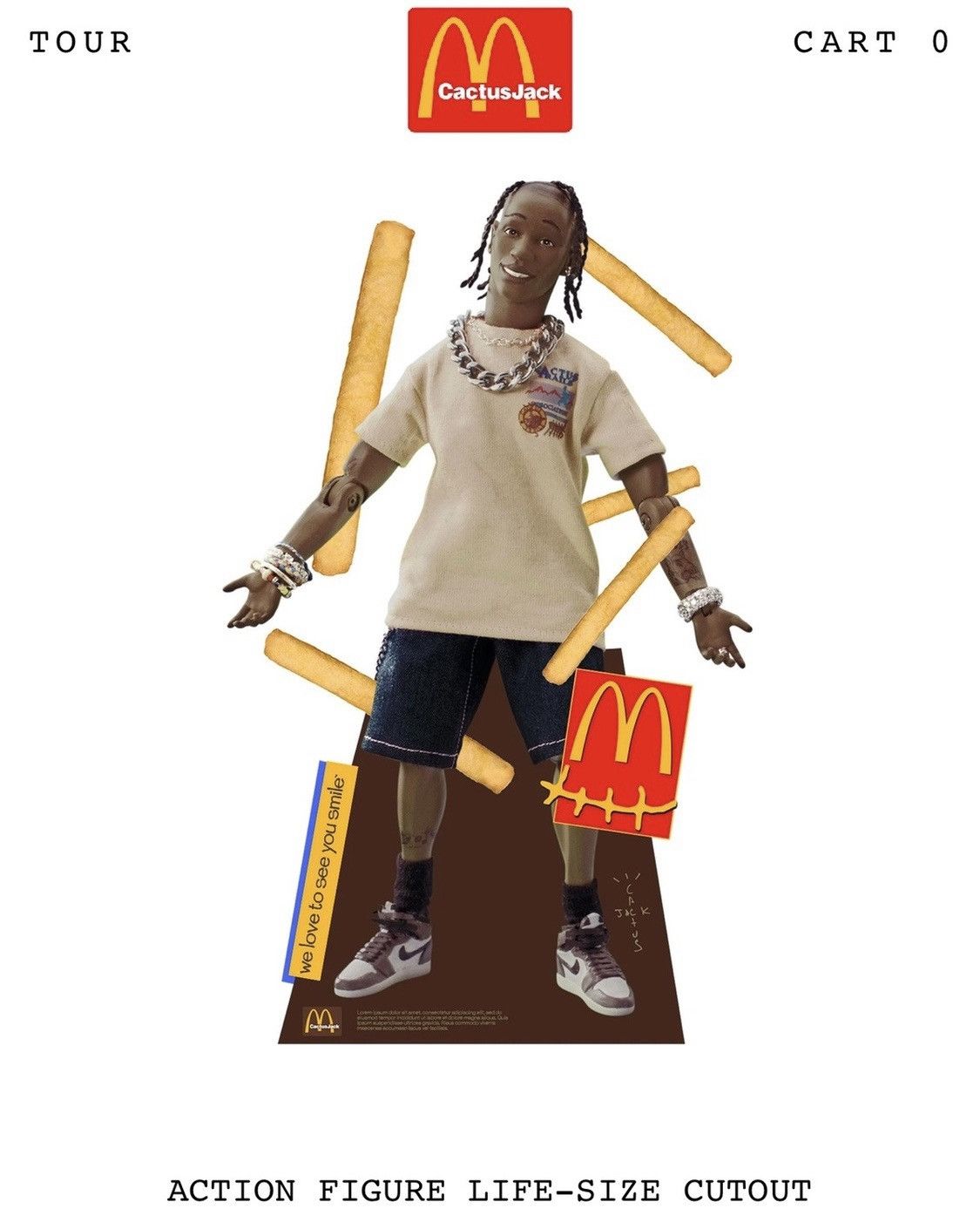 Travis Scott TRAVIS SCOTT MCDONALDS ACTION FIGURE LIFE-SIZE CUTOUT ...
