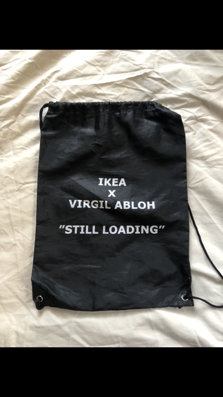 Ikea × Virgil Abloh Virgil Abloh x IKEA Black Drawstring Backpack | Grailed