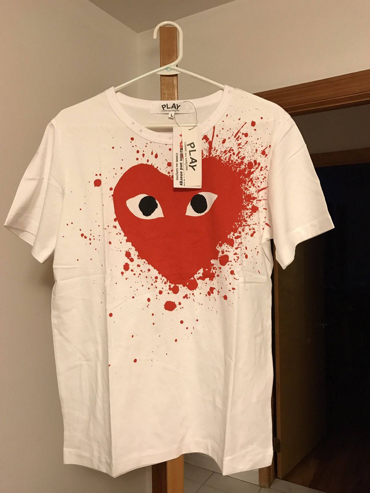 Comme des Garcons CDG Heart Splatter Tee | Grailed