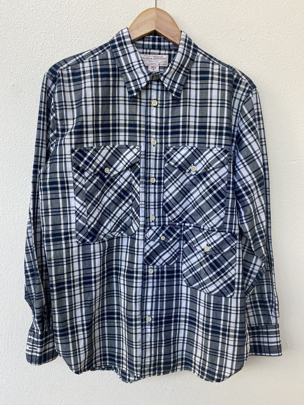 Filson FILSON CRUISER SHIRT Indigo Blue Shadow Plaid | Grailed