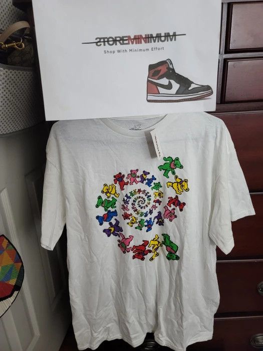Grateful Dead Grateful Dead Swirl Dancing Bear White Tee S Grailed