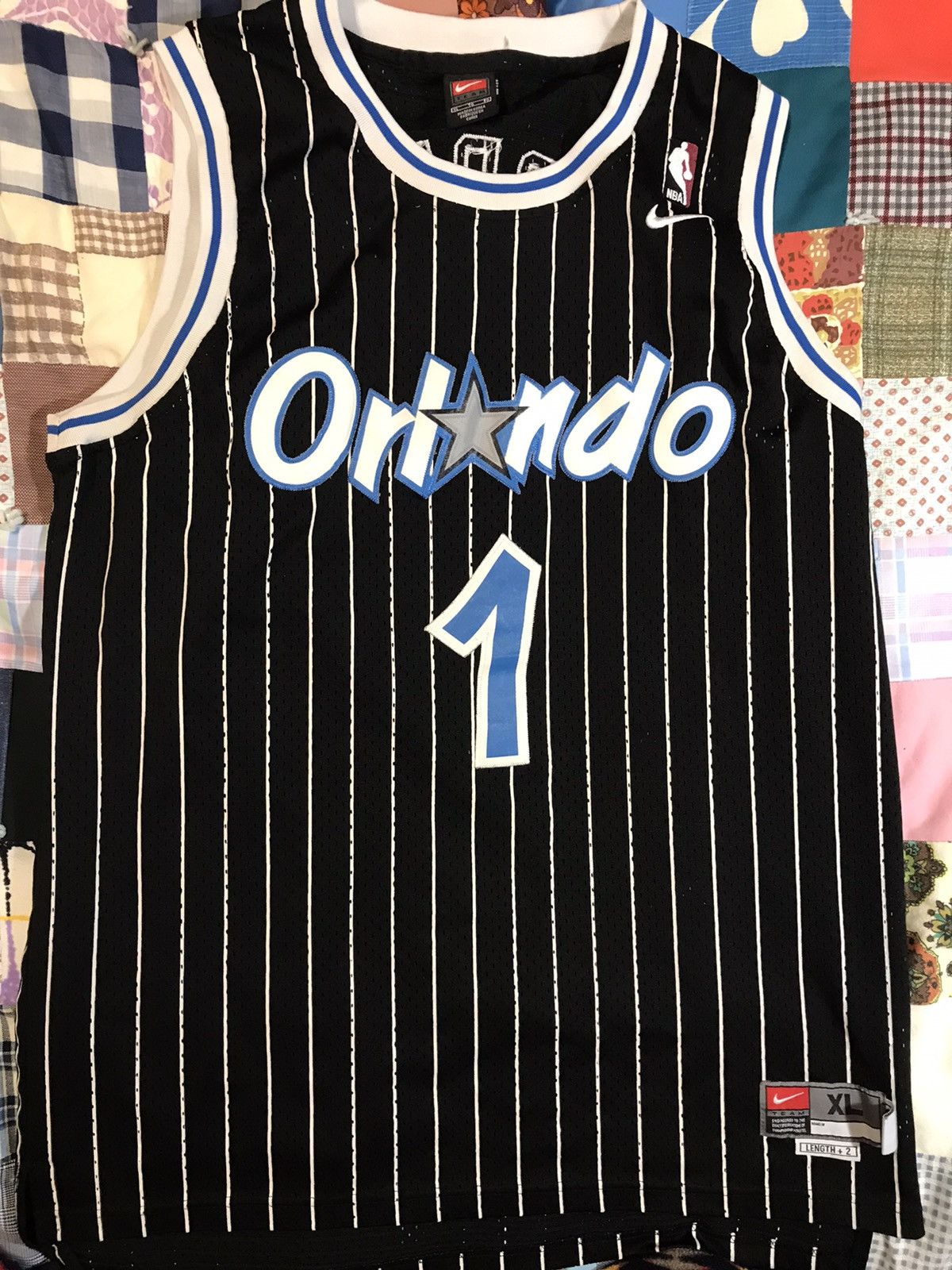 NBA × Vintage Nike 90s Orlando Magic penny hardway jersey pinstripe XL ...