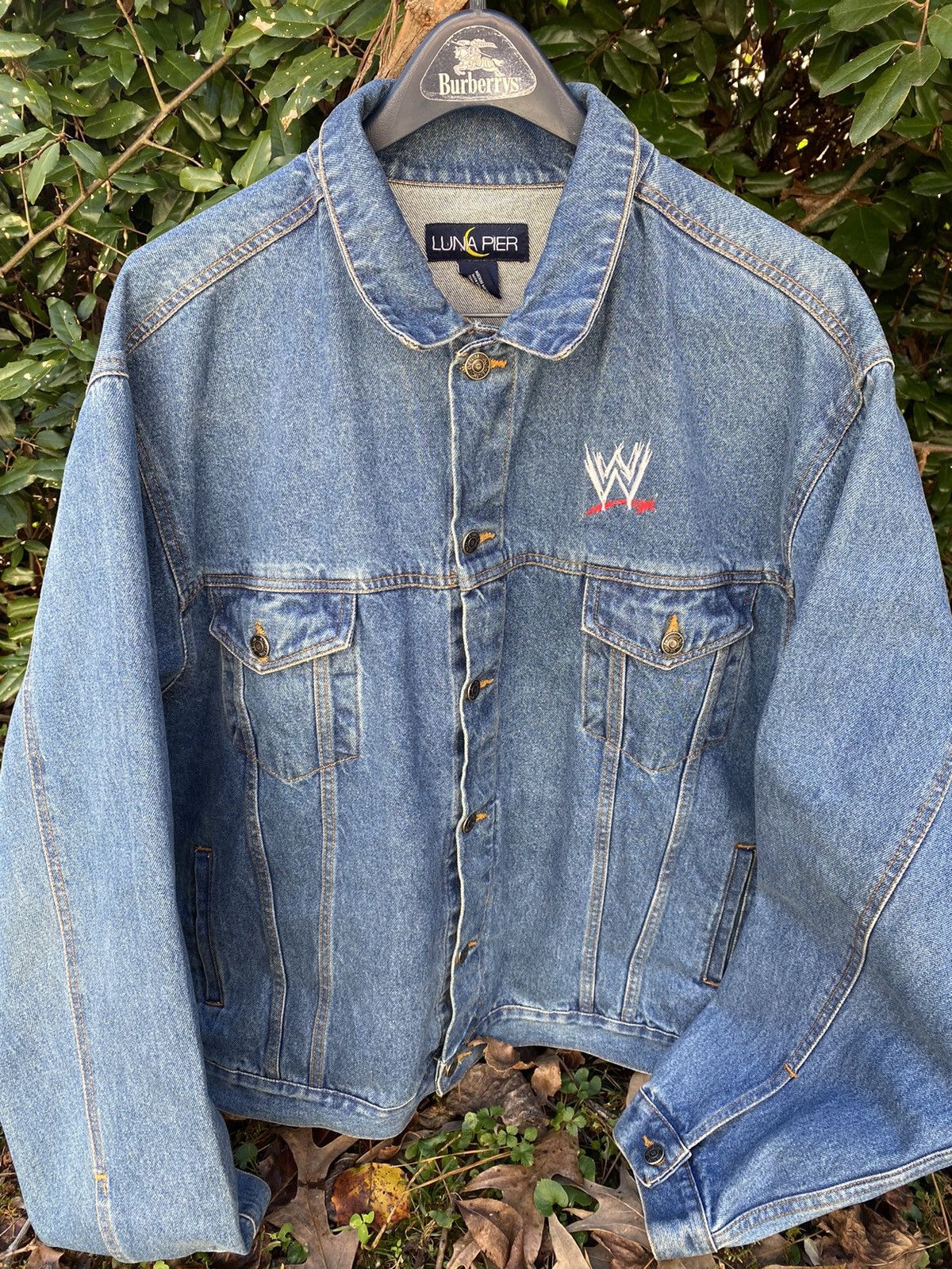 Vintage × Wwe Vintage 90s wwe denim jacket | Grailed