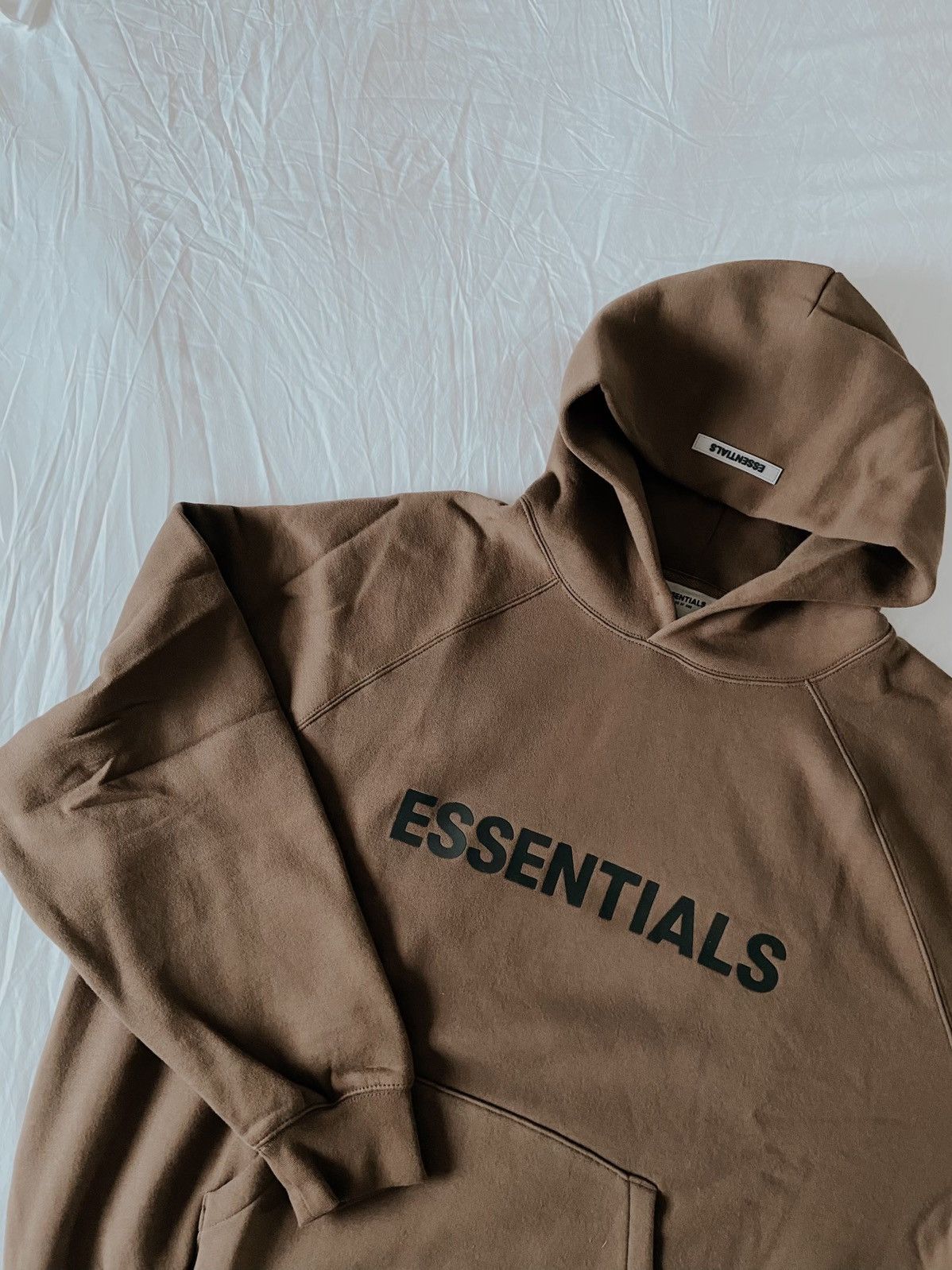 Fear of God Fear of God Essentials Brown Hoodie SSENSE Exclusive | Grailed