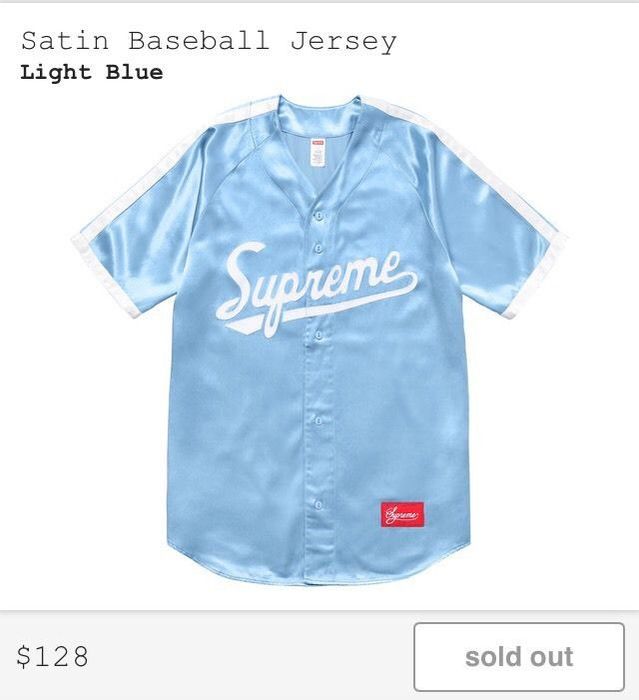 Supreme Satin Baseball Jersey | Grailed