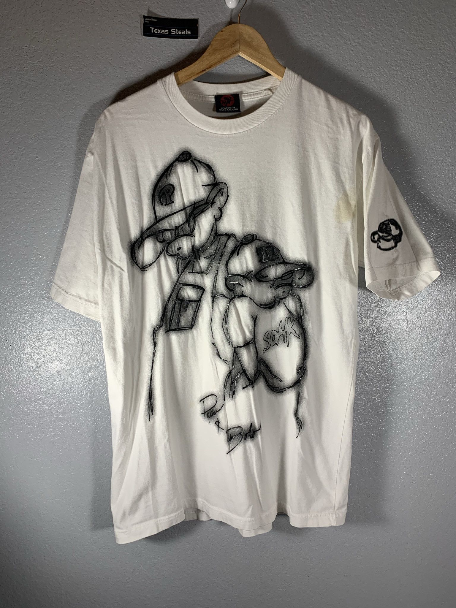 Vintage School Of Hard Knocks Papa & Bolo Rapper SOHK White Shirt | Grailed