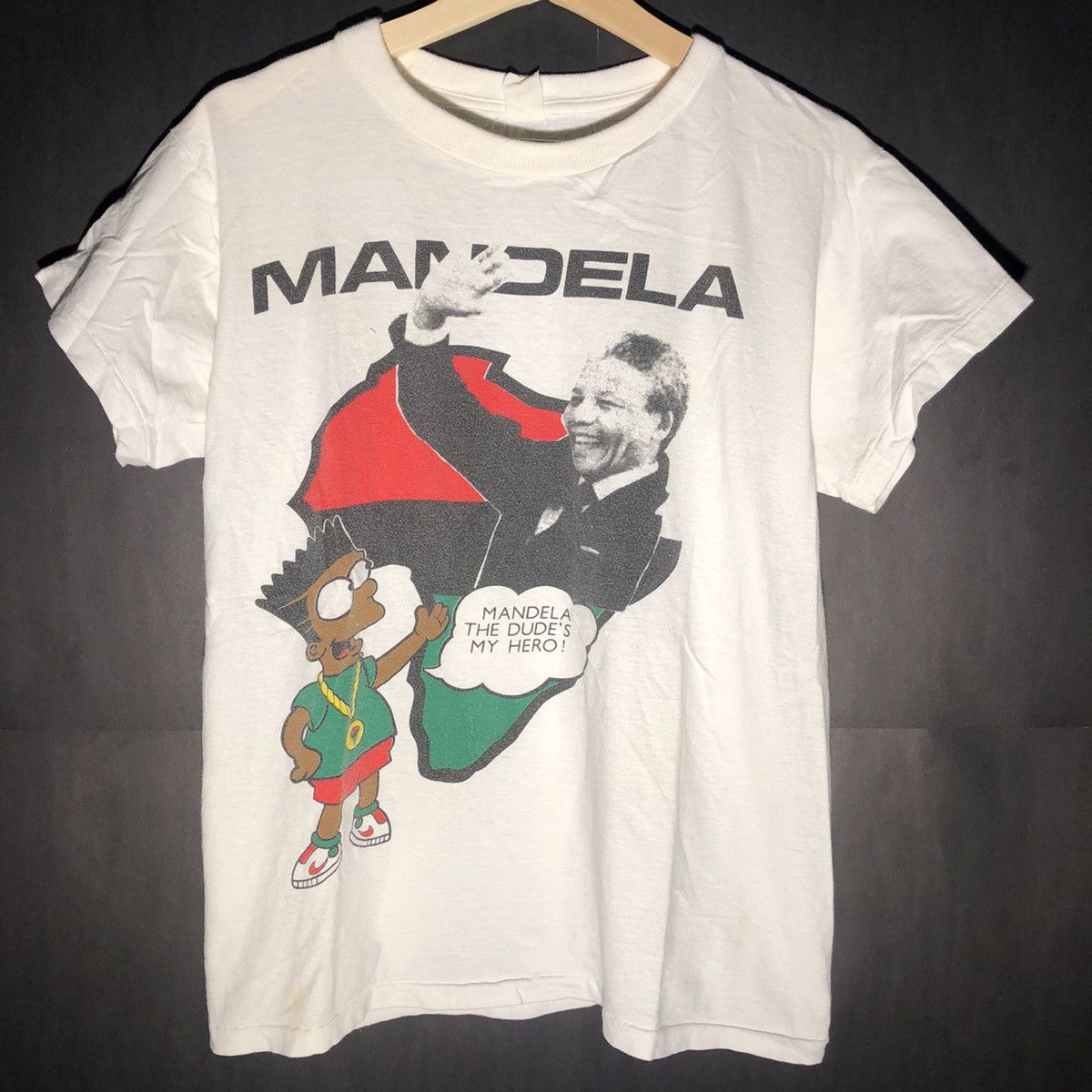 Art × The Simpsons × Vintage RARE Bart Simpson x Nelson Mandela | Grailed