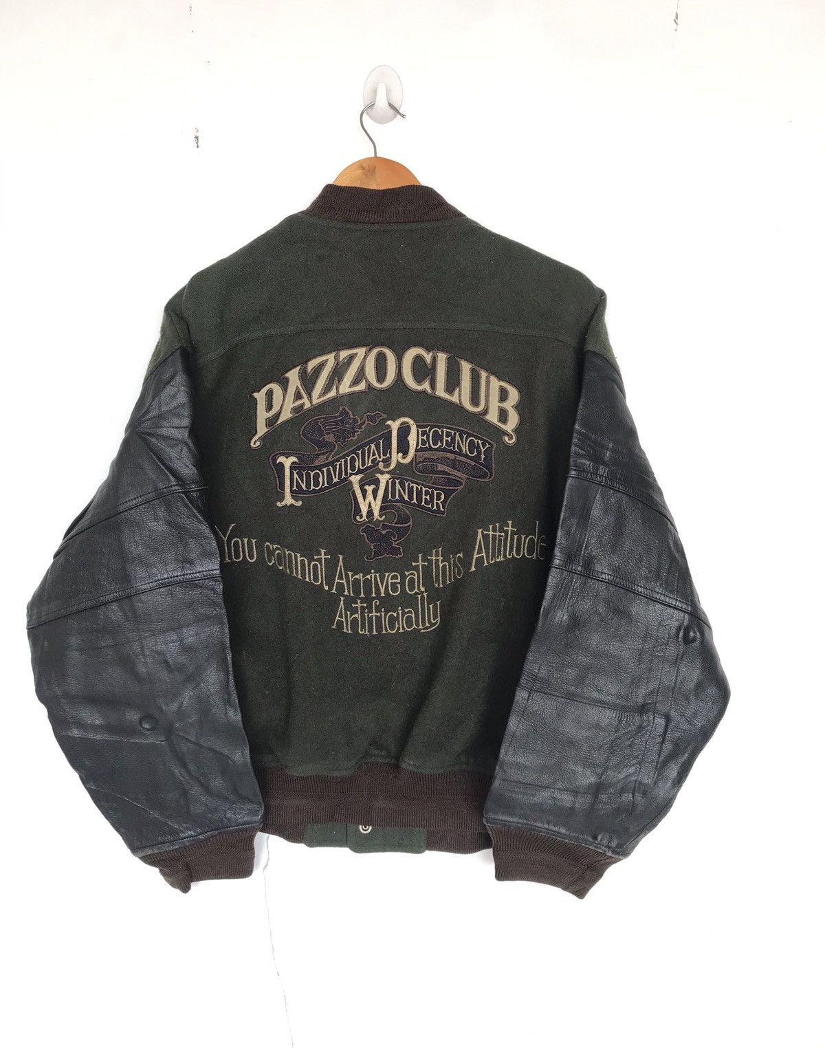 Japanese Brand Vintage Pazzo Club Varsity Jacket Leather | Grailed