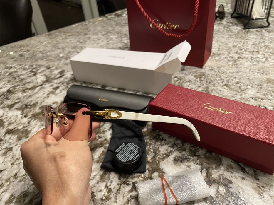 Cartier Cartier Buffalo Horn White With Red Tint | Grailed