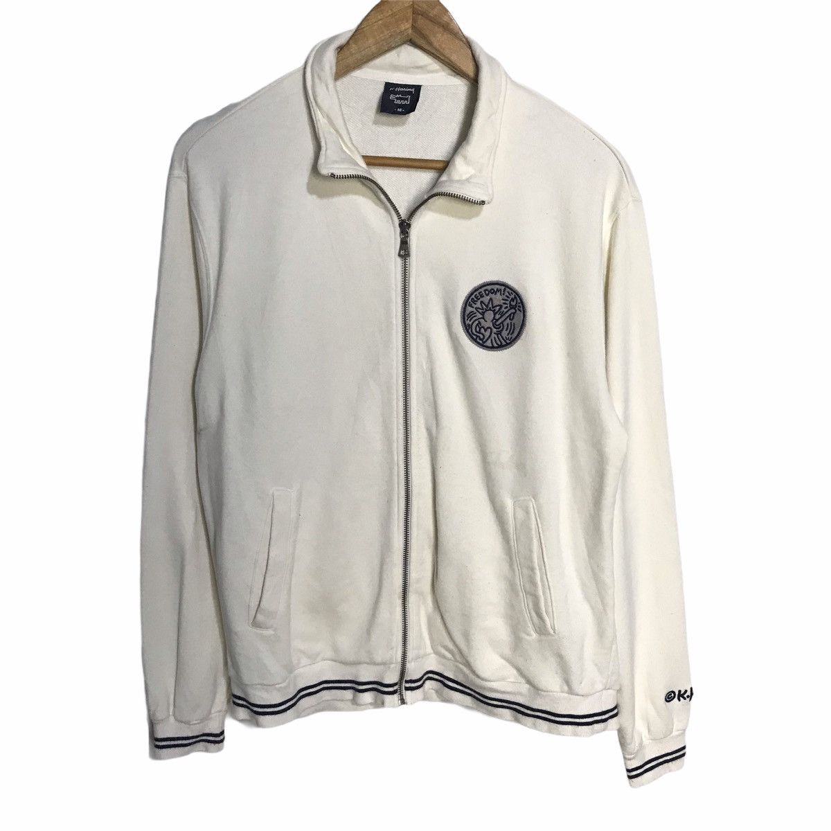 Keith Haring Keith Haring freedom patches Zipper Sweater | Grailed