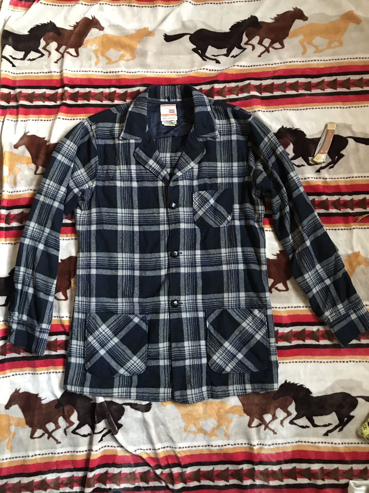 LVC × Levi's Vintage Clothing Mackinaw Wool Plaid Car Coat | Grailed