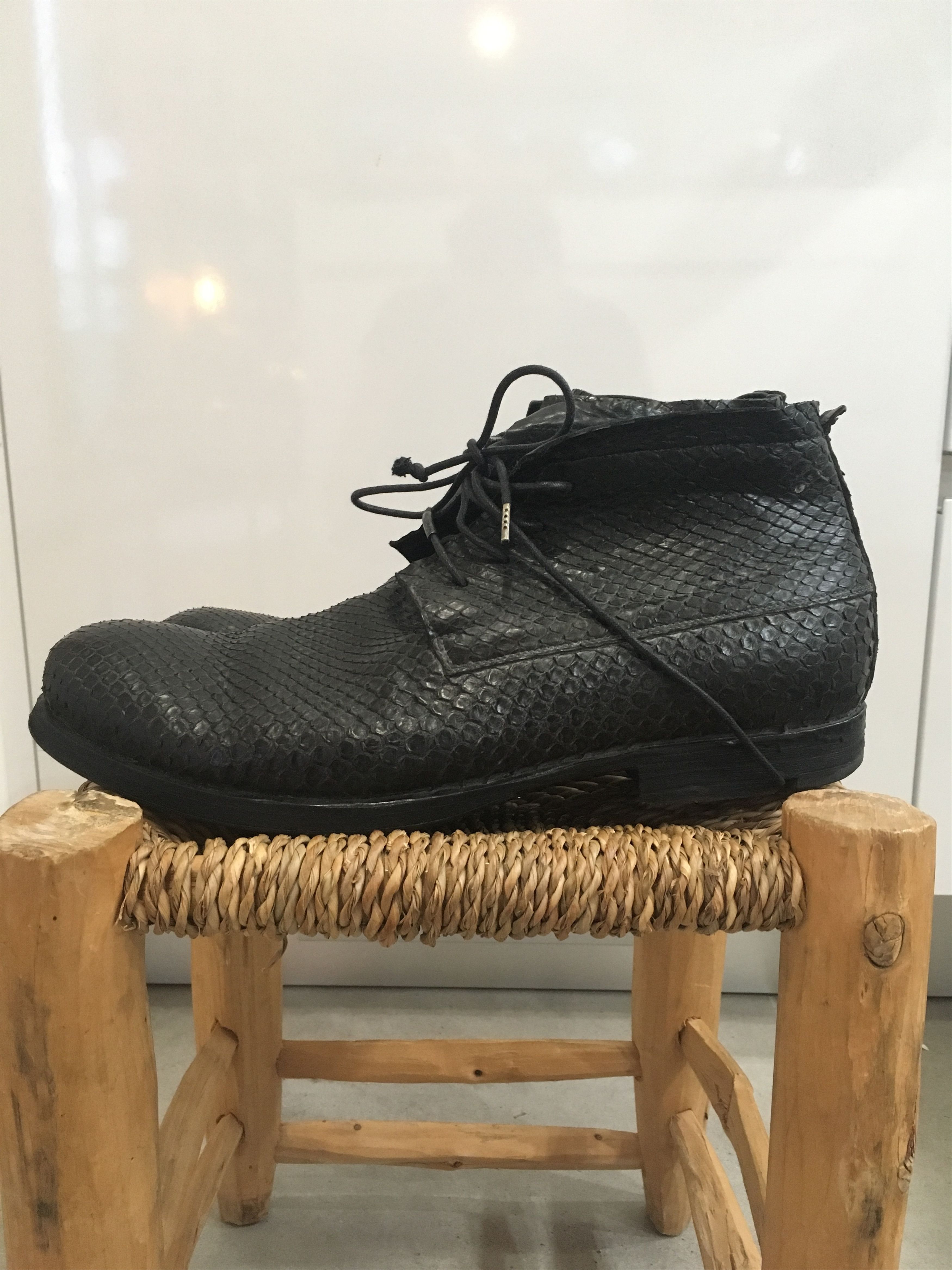 Layer-0 LAYER-0 PYTHON LACE UP ANKLE BOOTS | Grailed