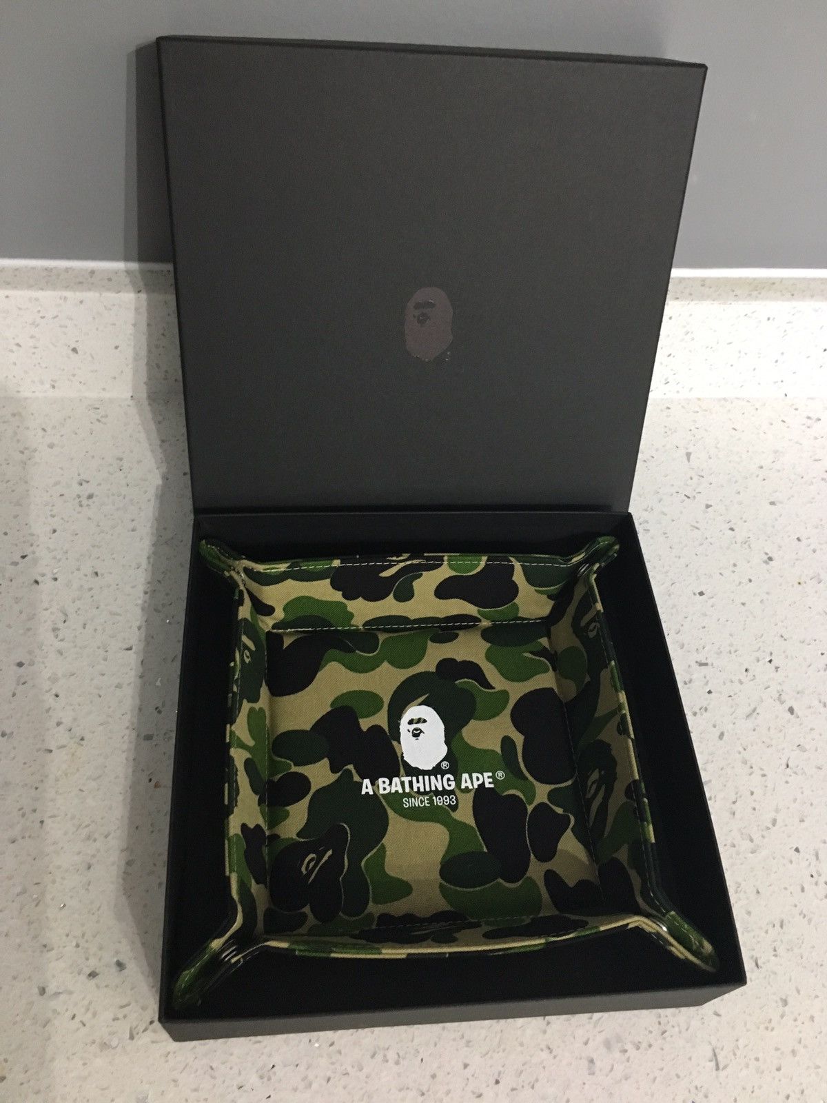 Bape A Bathing Ape ABC Camo Large Tray With Ape Head Box | Grailed