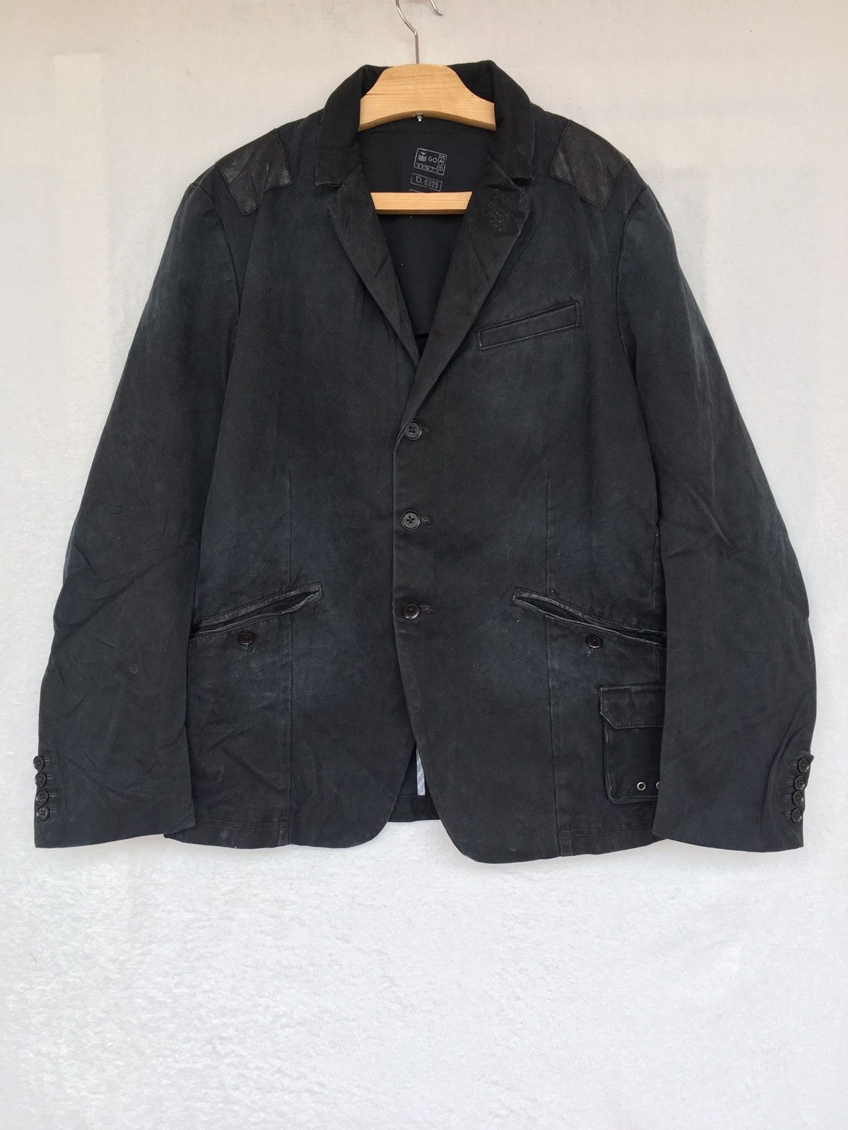 Diesel black leather patch | Grailed